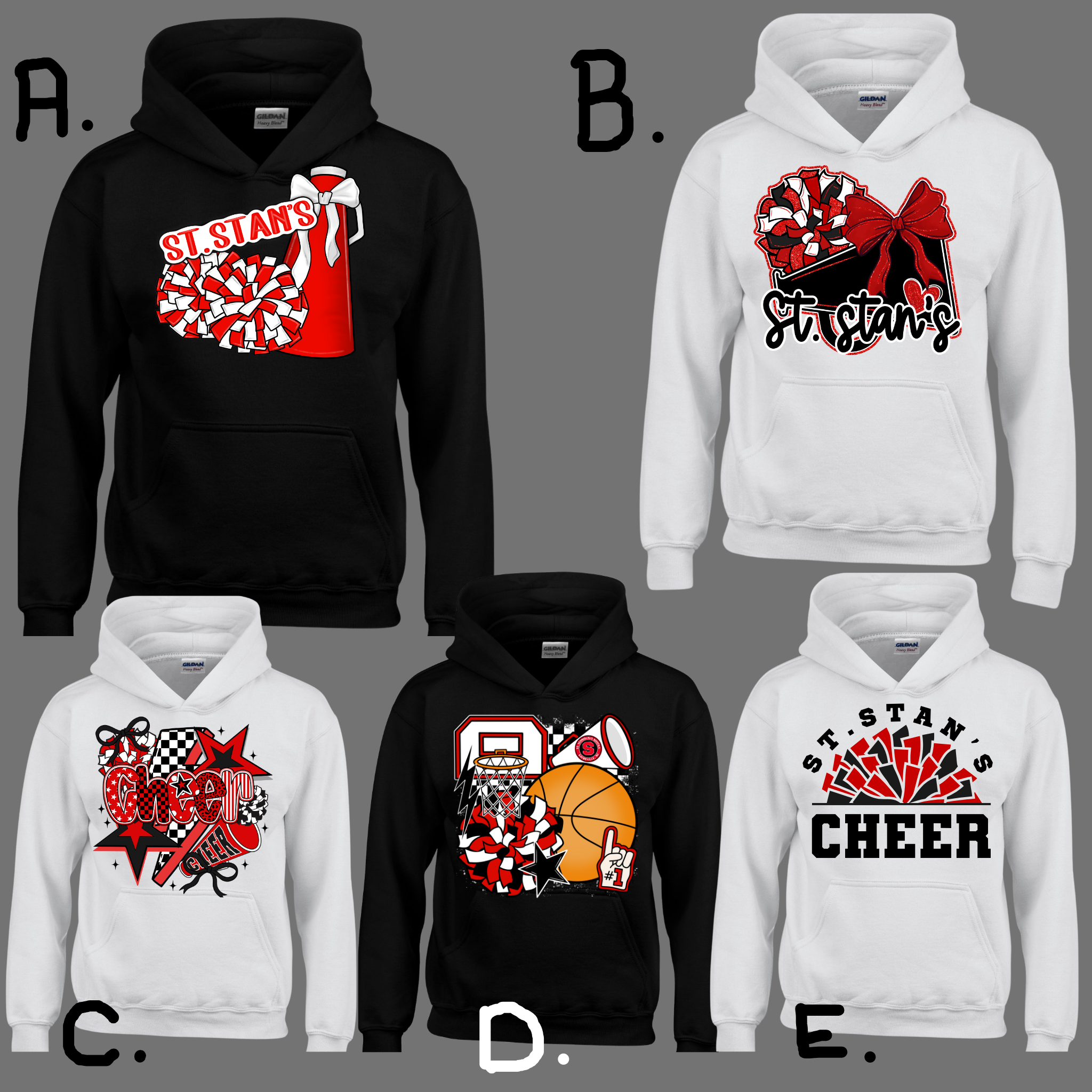 008 - SSA - CHEER (multi choice logo) - Hooded Sweatshirt – OurMJsDesigns